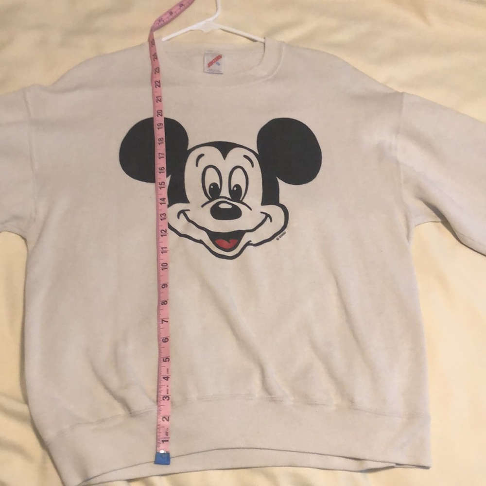 Vintage Off White Mickey Mouse Head Sweatshirt - Gem